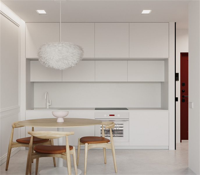 Fashion White Matte Kitchen Cabinet